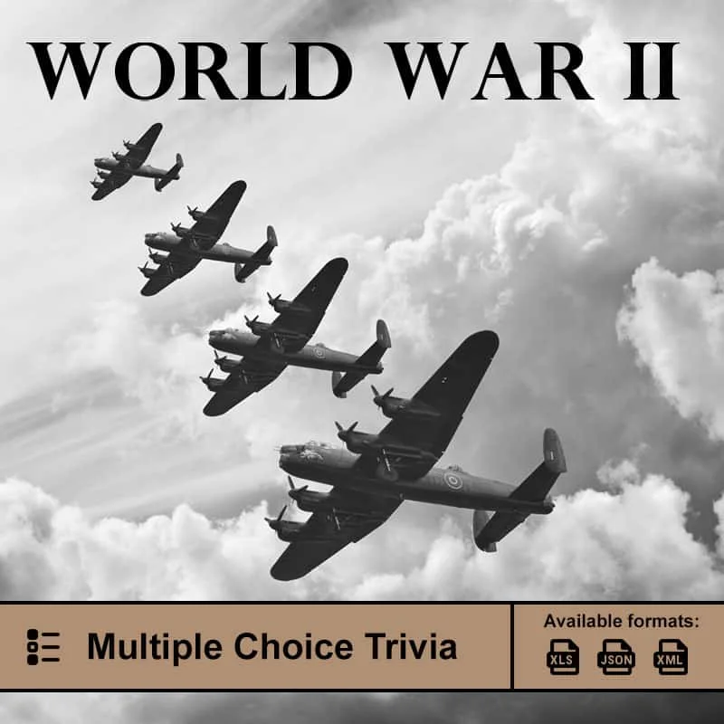 150 x World War II Trivia Pack - #1 website for Trivia Packs